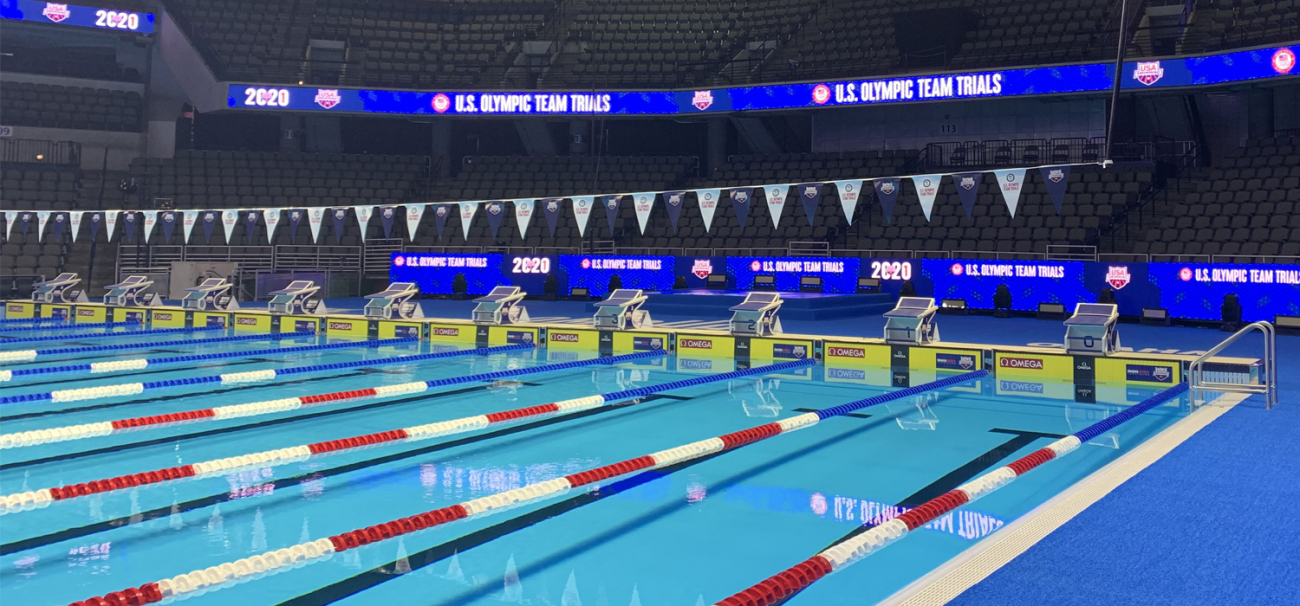 Myrtha Pools transforms a basketball arena to an aquatic center in ...