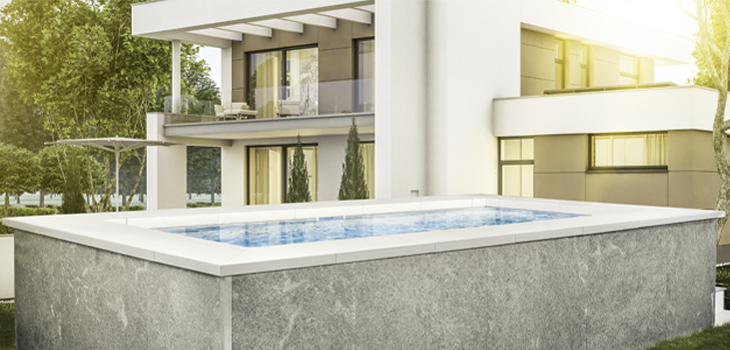 Rock Pool Living, swimming pool in self-supporting modular panels of ...