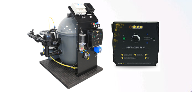 Watercom Vitalia Inline of CF Group: a compact base plate that includes a salt electrolyser ...